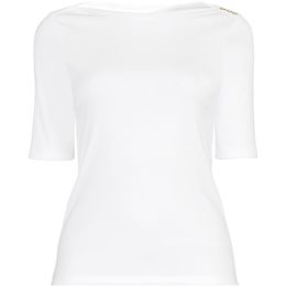 Supima-Shirt aus Baumwolle mit U-Boot-Ausschnitt f&uuml;r Damen, Damen, size: regular, Wei&szlig;, Baumwolle, by Lands' End
