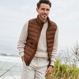 LANDS' END Ultraleichte verstaubare Wanderweight-Daunenweste f&uuml;r Herren, Herren, size: regular, Braun, Polyester/Nylon/Daunen, by Lands' End
