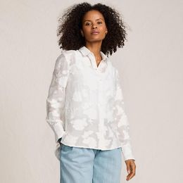 LANDS' END Bluse mit floraler Bestickung f&uuml;r Damen, Damen, size: regular, Wei&szlig;, Baumwolle/Viskose/Baumwoll-Mischung, by Lands' End