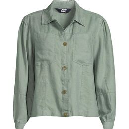 Leinenjacke f&uuml;r Damen in Plus-Gr&ouml;&szlig;e, Damen, size: plus, Gr&uuml;n, Leinen, by Lands' End