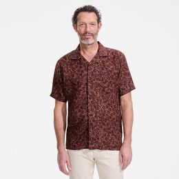 LANDS' END Premium Reinleinen-Hemd mit Kuba-Kragen f&uuml;r Herren in Tall-Gr&ouml;&szlig;e, Herren, size: tall, Braun, Baumwolle/Leinen, by Lands' End