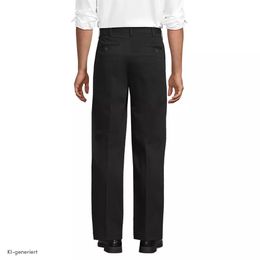LANDS' END B&uuml;gelleichte Chinos mit Komfortbund, Herren, size: regular, Schwarz, Baumwolle, by Lands' End