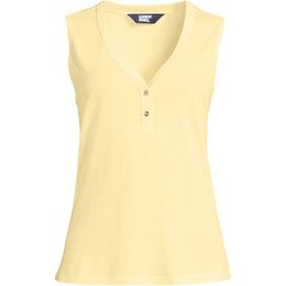 LANDS' END Top aus Leinenmix in Plus-Gr&ouml;&szlig;e f&uuml;r Damen, Damen, size: plus, Gelb, Baumwolle/Leinen/Baumwoll-Mischung, by Lands' End