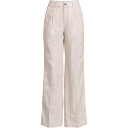 LANDS' END Leinenhose High Waist mit weitem Bein f&uuml;r Damen, Damen, size: regular, Beige, Leinen, by Lands' End