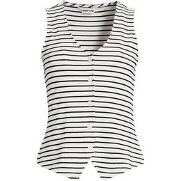 LANDS' END &Auml;rmellose Feinstrick-Weste f&uuml;r Damen, Damen, size: regular, Elfenbein, Elasthan/Viskose/Polyester-Mischung, by Lands' End