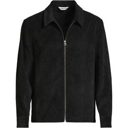 LANDS' END Cord-Hemdjacke f&uuml;r Herren, Herren, size: regular, Schwarz, Polyester/Nylon/Polyester-Mischung, by Lands' End