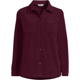 LANDS' END Anyweather Fleece-Hemdjacke f&uuml;r Damen, Damen, size: regular, Rot, Polyester, by Lands' End