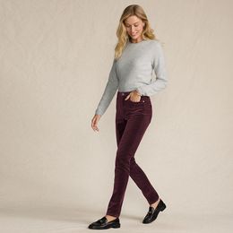 LANDS' END Slim Fit Samthose High Waist f&uuml;r Damen in Petite-Gr&ouml;&szlig;e, Damen, size: petite, Rot, Baumwoll-Mischung, by Lands' End