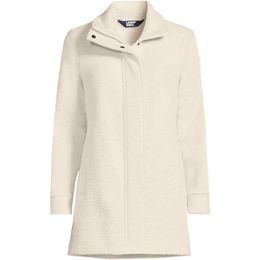 Boucl&eacute;-Jacke, Damen, size: regular, Elfenbein, Polyester, by Lands' End
