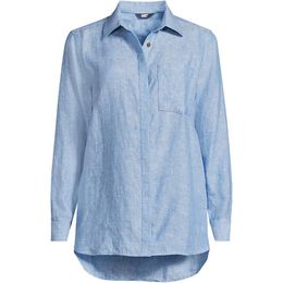 Premium Reinleinen-Bluse f&uuml;r Damen in Plus-Gr&ouml;&szlig;e, Damen, size: plus, Blau, Leinen, by Lands' End