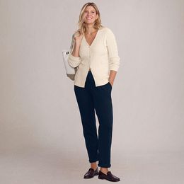 LANDS' END Straight Fit Freizeithose SPORT KNIT f&uuml;r Damen, Damen, size: regular, Blau, Baumwolle, by Lands' End