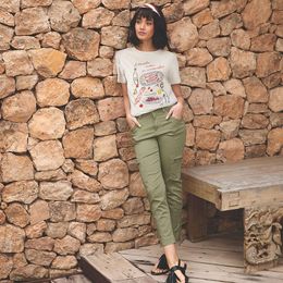 LANDS' END 7/8-Cargohose aus Lyocell-Mischung Mid Waist f&uuml;r Damen, Damen, size: regular, Gr&uuml;n, Baumwolle/Baumwoll-Mischung, by Lands' End