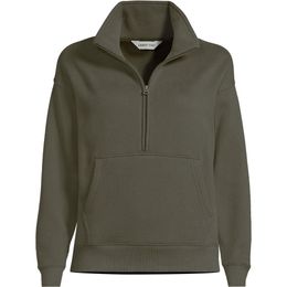 LANDS' END Sweatshirt SERIOUS SWEATS mit Rei&szlig;verschluss f&uuml;r Damen, Damen, size: regular, Gr&uuml;n, Baumwoll-Mischung/Polyester-Mischung, by Lands' End