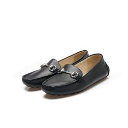 LANDS' END Horsebit Mokassins aus Leder f&uuml;r Damen, Damen, size: regular, Schwarz, Leder, by Lands' End