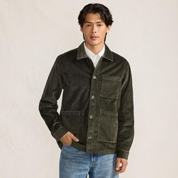 LANDS' END Cord-Jacke im Worker-Stil f&uuml;r Herren, Herren, size: regular, Braun, Elasthan/Baumwoll-Mischung, by Lands' End