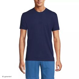 LANDS' END Kurzarm-Shirt mit Rundhalsausschnitt f&uuml;r Herren (3er-Set), Herren, size: regular, Sonstige, Baumwolle, by Lands' End
