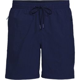 LANDS' END Badeshorts mit Hydroliner f&uuml;r Herren, 18 cm, Herren, size: regular, Blau, by Lands' End