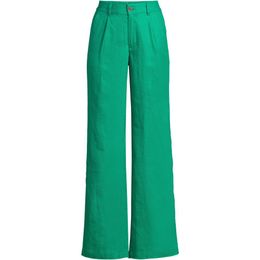 LANDS' END Leinenhose High Waist mit weitem Bein f&uuml;r Damen, Damen, size: regular, Gr&uuml;n, Leinen, by Lands' End