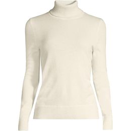 LANDS' END Rollkragen-Pullover aus Kaschmir in Plus-Gr&ouml;&szlig;e, Damen, size: plus, Elfenbein, Kaschmir, by Lands' End