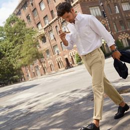LANDS' END CLASSIC FIT B&uuml;gelleichte Chino, Herren, size: regular, Beige, Baumwolle, by Lands' End