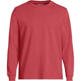 LANDS' END Super-T Langarm-Shirt f&uuml;r Herren, Classic Fit, Herren, size: regular, Braun, Baumwolle, by Lands' End