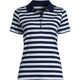 LANDS' END Supima-Poloshirt f&uuml;r Damen, Damen, size: regular, Blau, Baumwolle, by Lands' End