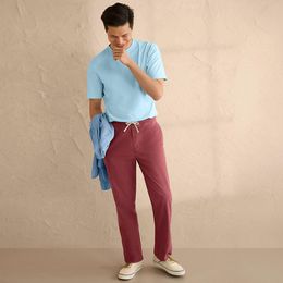 LANDS' END Entspannte Schlupfbund-Hose f&uuml;r Herren, Herren, size: regular, Braun, Elasthan/Baumwoll-Mischung, by Lands' End