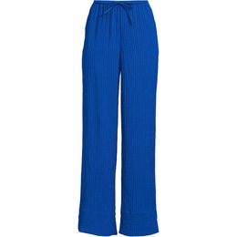 LANDS' END Weite Crinkle-Hose f&uuml;r Damen, Damen, size: regular, Blau, Nylon/Viskose, by Lands' End