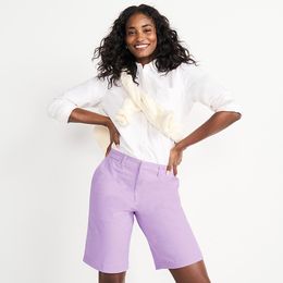 LANDS' END Chino-Bermudas f&uuml;r Damen in Petite-Gr&ouml;&szlig;e, Damen, size: petite, Lila, Elasthan/Baumwoll-Mischung, by Lands' End
