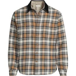 LANDS' END Flanellhemd mit Cordkragen f&uuml;r Herren, Herren, size: regular, Braun, Baumwolle, by Lands' End
