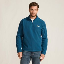 LANDS' END Anyweather Fleece-Pullover mit Rei&szlig;verschluss, Herren, size: regular, Blau, Polyester, by Lands' End
