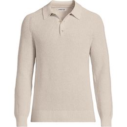 LANDS' END Polopullover Drifter f&uuml;r Herren, Herren, size: regular, Elfenbein, Baumwolle, by Lands' End