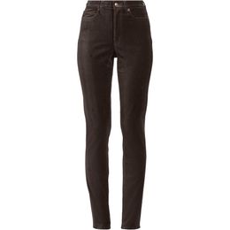 LANDS' END Slim Fit Samthose High Waist f&uuml;r Damen in Petite-Gr&ouml;&szlig;e, Damen, size: petite, Braun, Baumwoll-Mischung, by Lands' End
