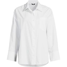 LANDS' END Langarm-Hemdbluse f&uuml;r Damen, Damen, size: regular, Wei&szlig;, Baumwolle/Polyester-Mischung, by Lands' End
