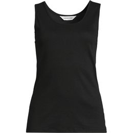 LANDS' END &Auml;rmelloses Top aus Baumwolle in Petite-Gr&ouml;&szlig;e f&uuml;r Damen, Damen, size: petite, Schwarz, Baumwolle, by Lands' End