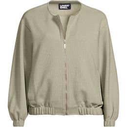 LANDS' END Softe Jersey-Bomberjacke f&uuml;r Damen, Damen, size: regular, Gr&uuml;n, Baumwolle/Polyester/Baumwoll-Mischung, by Lands' End