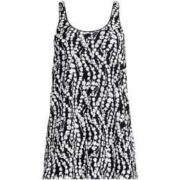 LANDS' END Badekleid mit rundem Ausschnitt in Plus-Gr&ouml;&szlig;e, Damen, size: plus, Schwarz, Elasthan/Nylon, by Lands' End