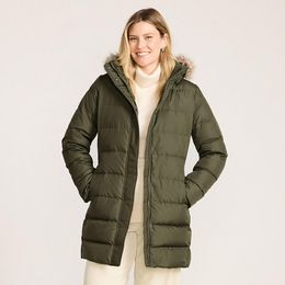 LANDS' END Daunenmantel mit Kapuze f&uuml;r Damen, Damen, size: regular, Gr&uuml;n, Polyester, by Lands' End