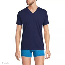 LANDS' END Kurzarm-Shirt mit V-Ausschnitt f&uuml;r Herren (3er-Set) in Tall-Gr&ouml;&szlig;e, Herren, size: tall, Sonstige, Baumwolle, by Lands' End