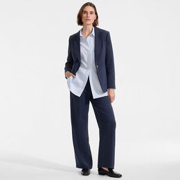 LANDS' END Weite Cr&ecirc;pe-Hose f&uuml;r Damen in Petite-Gr&ouml;&szlig;e, Damen, size: petite, Blau, by Lands' End