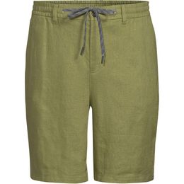 LANDS' END Premium Reinleinen-Shorts, Herren, size: regular, Gr&uuml;n, by Lands' End