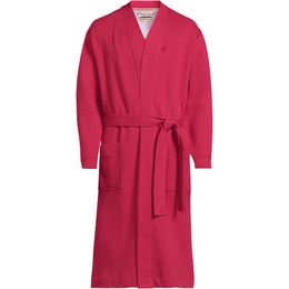 LANDS' END Serious Sweats wadenlanger Bademantel f&uuml;r Herren, Herren, size: regular, Rot, Baumwoll-Mischung/Polyester-Mischung, by Lands' End