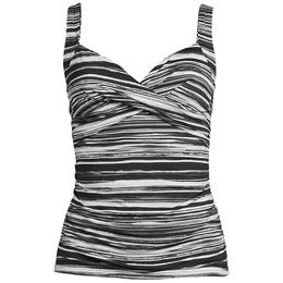 LANDS' END Tankinitop CHLORRESISTENT mit V-Ausschnitt Gemustert f&uuml;r Damen, Damen, size: regular, Schwarz, Nylon-Mischung, by Lands' End