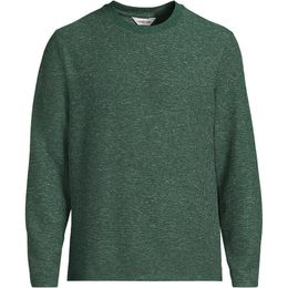 LANDS' END Struktur-Shirt mit Leinen f&uuml;r Herren, Herren, size: regular, Gr&uuml;n, Leinen/Polyester/Polyester-Mischung, by Lands' End