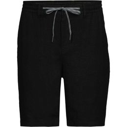 LANDS' END Premium Reinleinen-Shorts, Herren, size: regular, Schwarz, by Lands' End