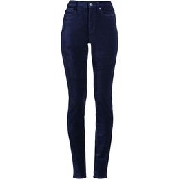 LANDS' END Slim Fit Samthose High Waist f&uuml;r Damen in Plus-Gr&ouml;&szlig;e, Damen, size: plus, Blau, Baumwoll-Mischung, by Lands' End