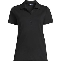 Supima&reg; Polo-Shirt in Petite-Gr&ouml;&szlig;e f&uuml;r Damen, Damen, size: petite, Schwarz, Baumwolle, by Lands' End