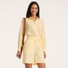 LANDS' END Premium Reinleinen-Schlupfshorts f&uuml;r Damen, Damen, size: regular, Gelb, Leinen, by Lands' End