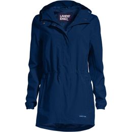 LANDS' END Wasserdichte Regenjacke SQUALL mit Packfach f&uuml;r Damen in Plus-Gr&ouml;&szlig;e, Damen, size: plus, Blau, Polyester, by Lands' End