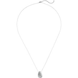 LANDS' END Wasserfeste lange Halskette mit Anh&auml;nger f&uuml;r Damen, Damen, size: regular, Grau, Messing, by Lands' End